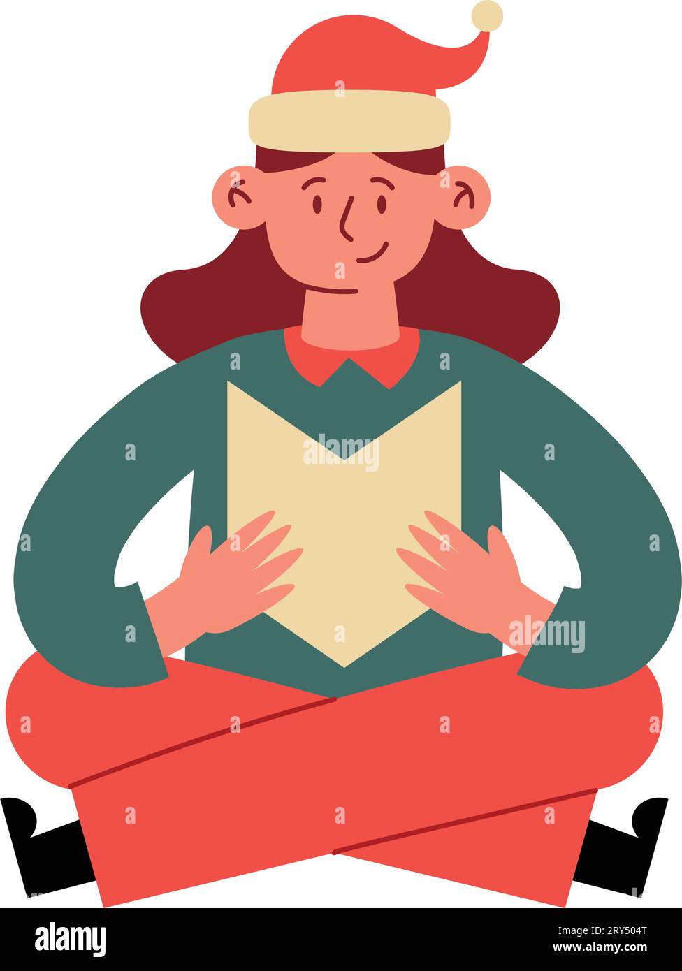 christmas people reading vector isolated Stock Vector Image & Art - Alamy