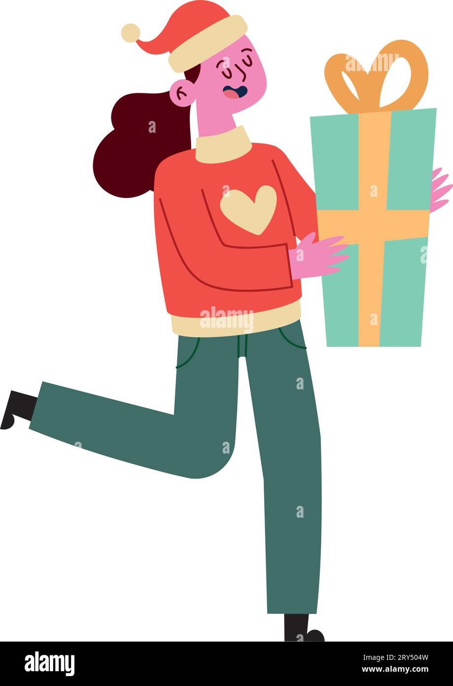 christmas people smiling vector isolated Stock Vector Image & Art - Alamy