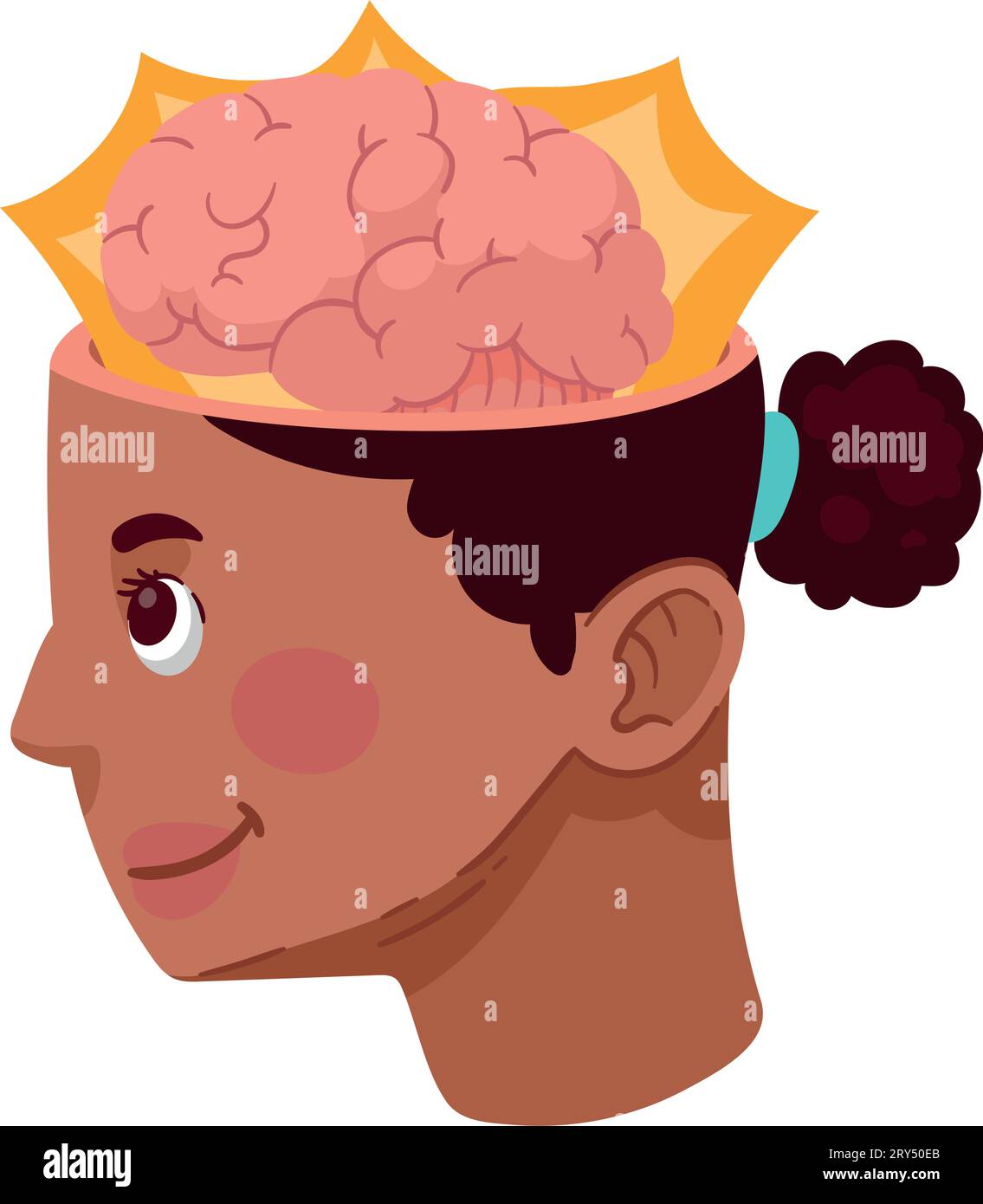 Profile brain woman Stock Vector Images - Alamy