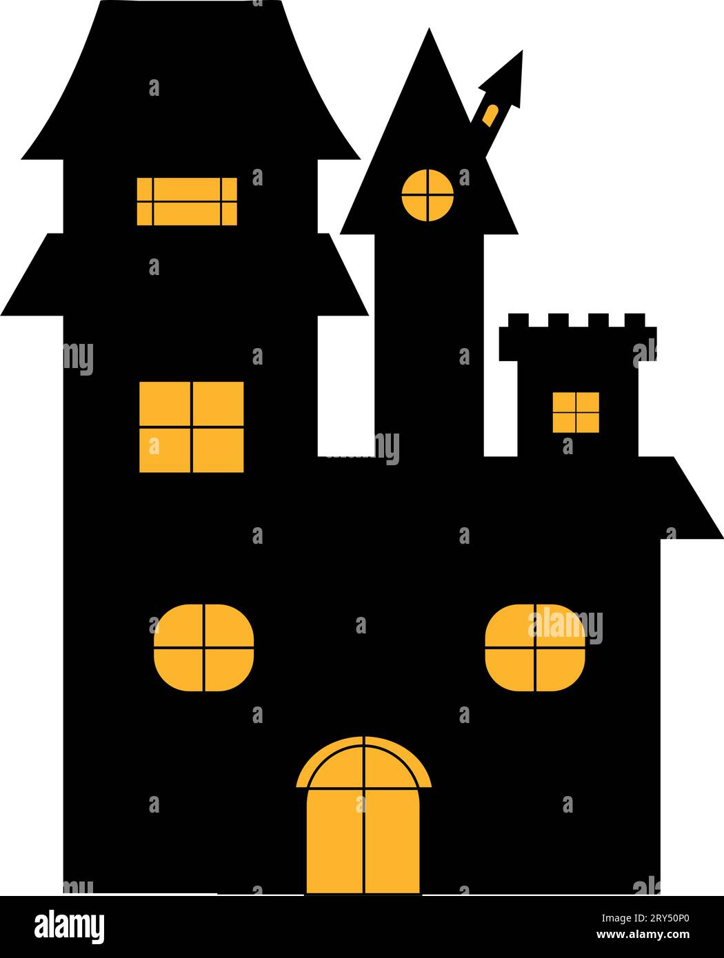 halloween castle evil illustration Stock Vector Image & Art - Alamy