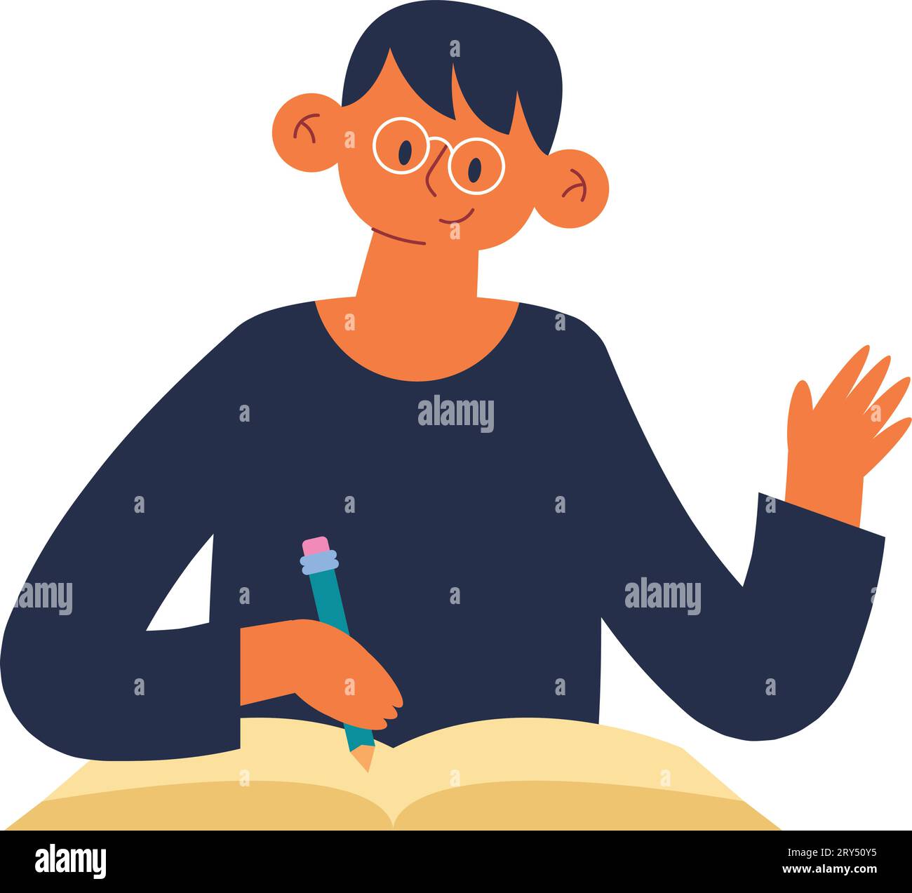 man writing design vector isolated Stock Vector Image & Art - Alamy
