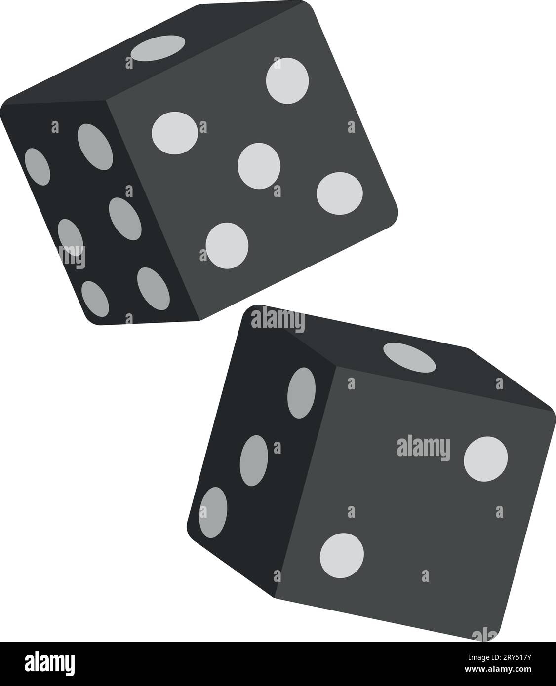 black dices illustration Stock Vector Image & Art - Alamy