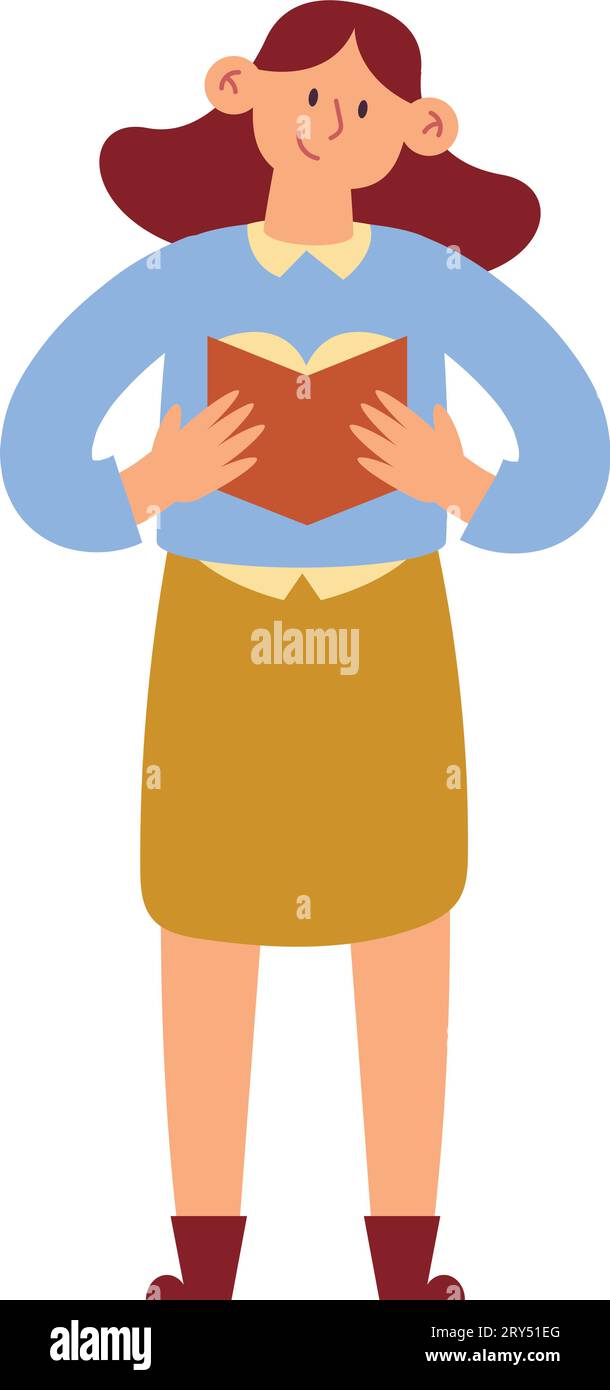 woman reading illustration vector isolated Stock Vector Image & Art - Alamy