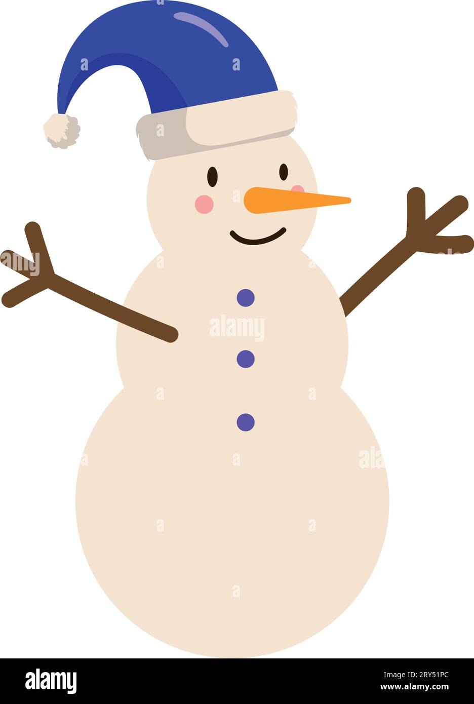 christmas snowman illustration Stock Vector Image & Art - Alamy
