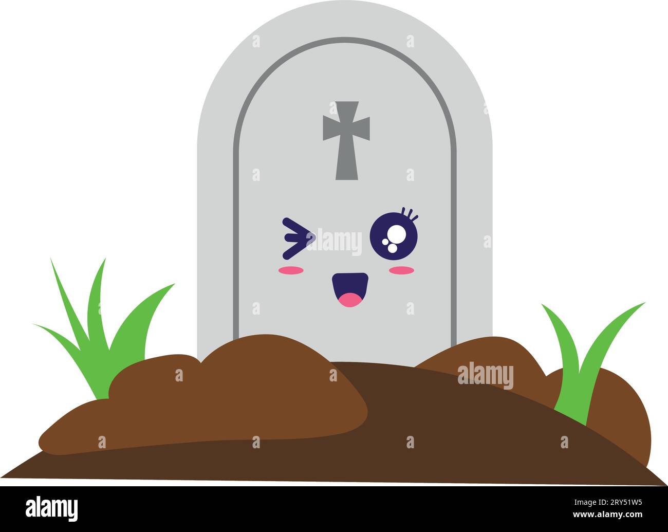 halloween kawaii graveyard Stock Vector Image & Art - Alamy