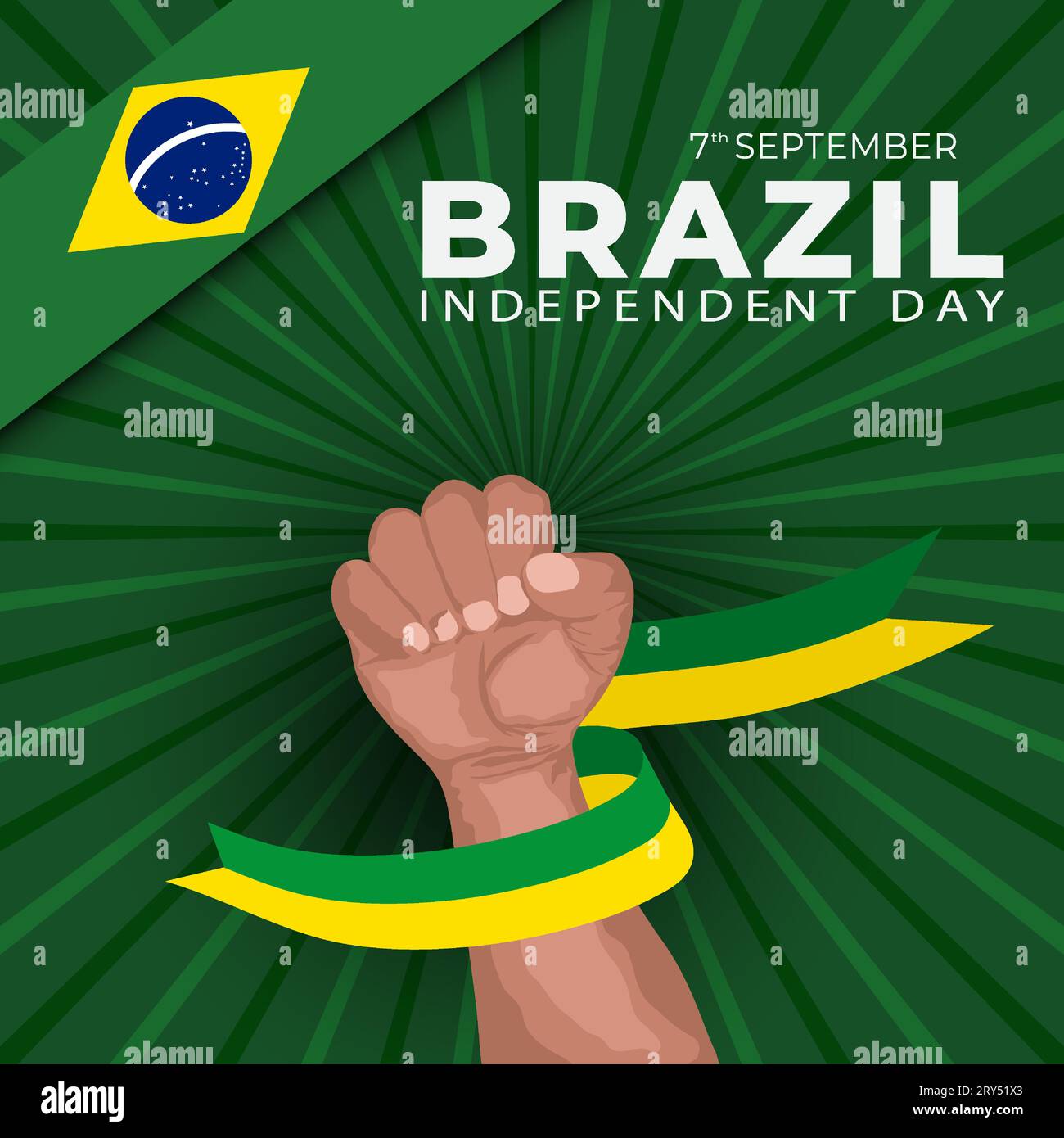 celebration of brazil independent day concept poster design Stock ...