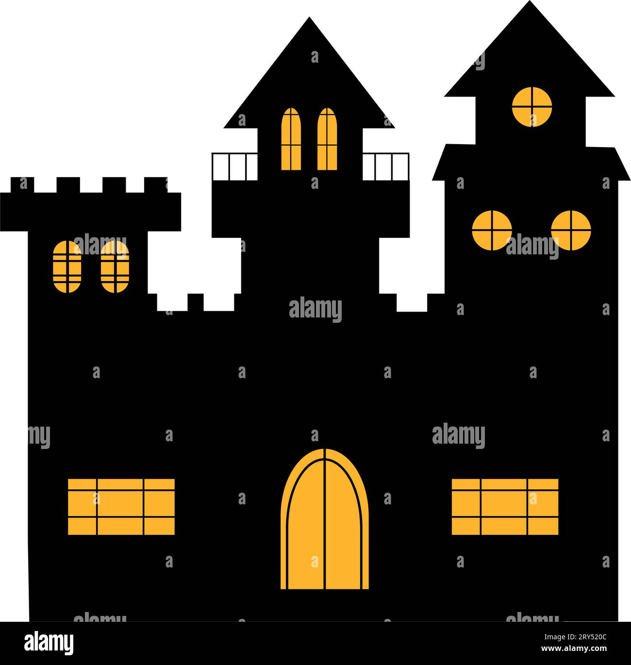 halloween castle creepy Stock Vector Image & Art - Alamy