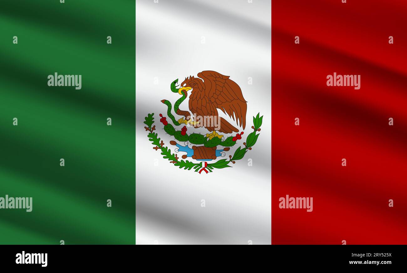 mexico national flag with waving background Stock Vector Image & Art ...