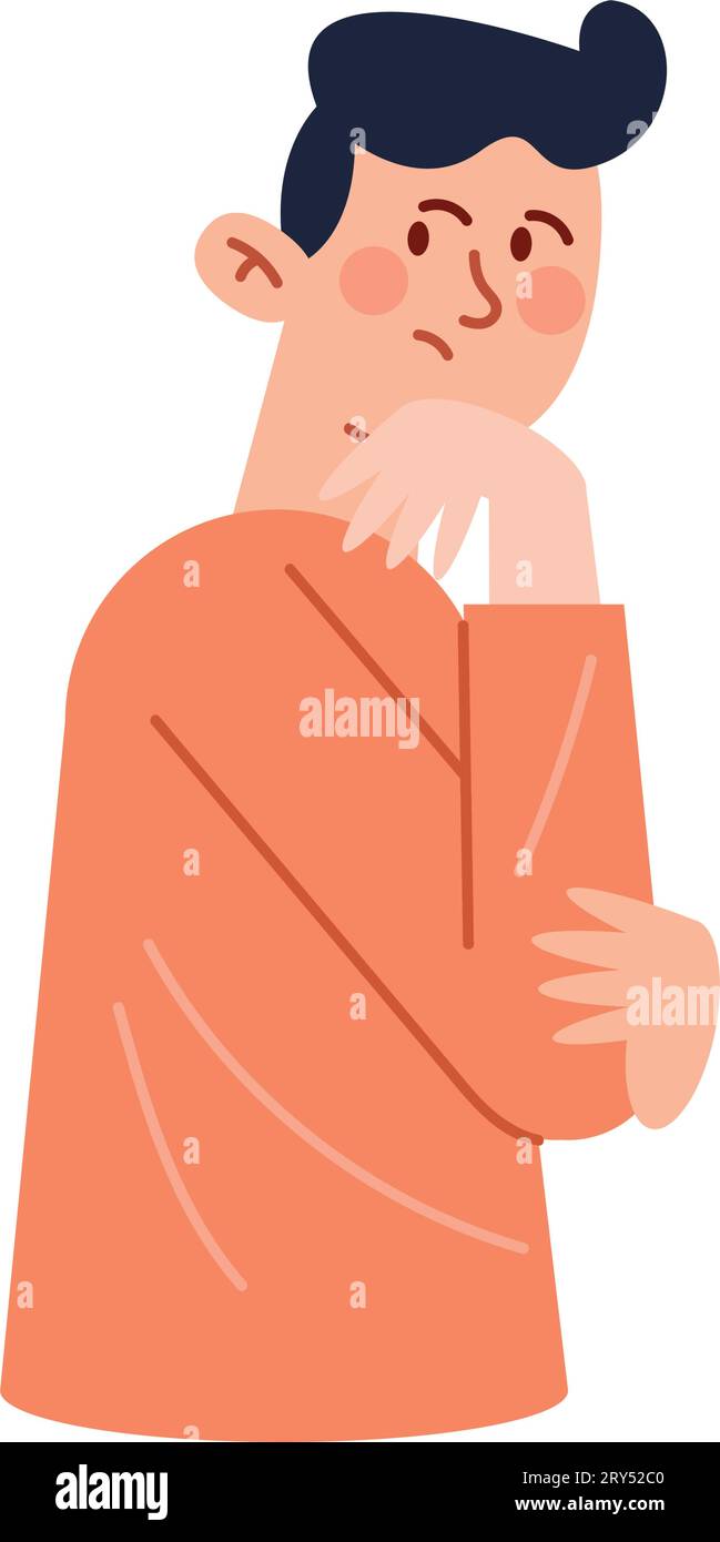 thinking man illustration vector isolated Stock Vector Image & Art - Alamy