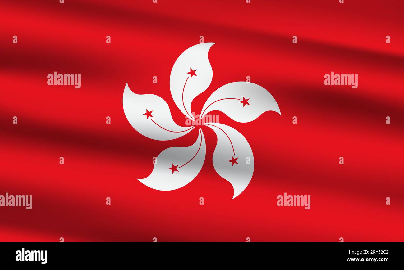 Hong kong waving flag background Stock Vector Images - Alamy