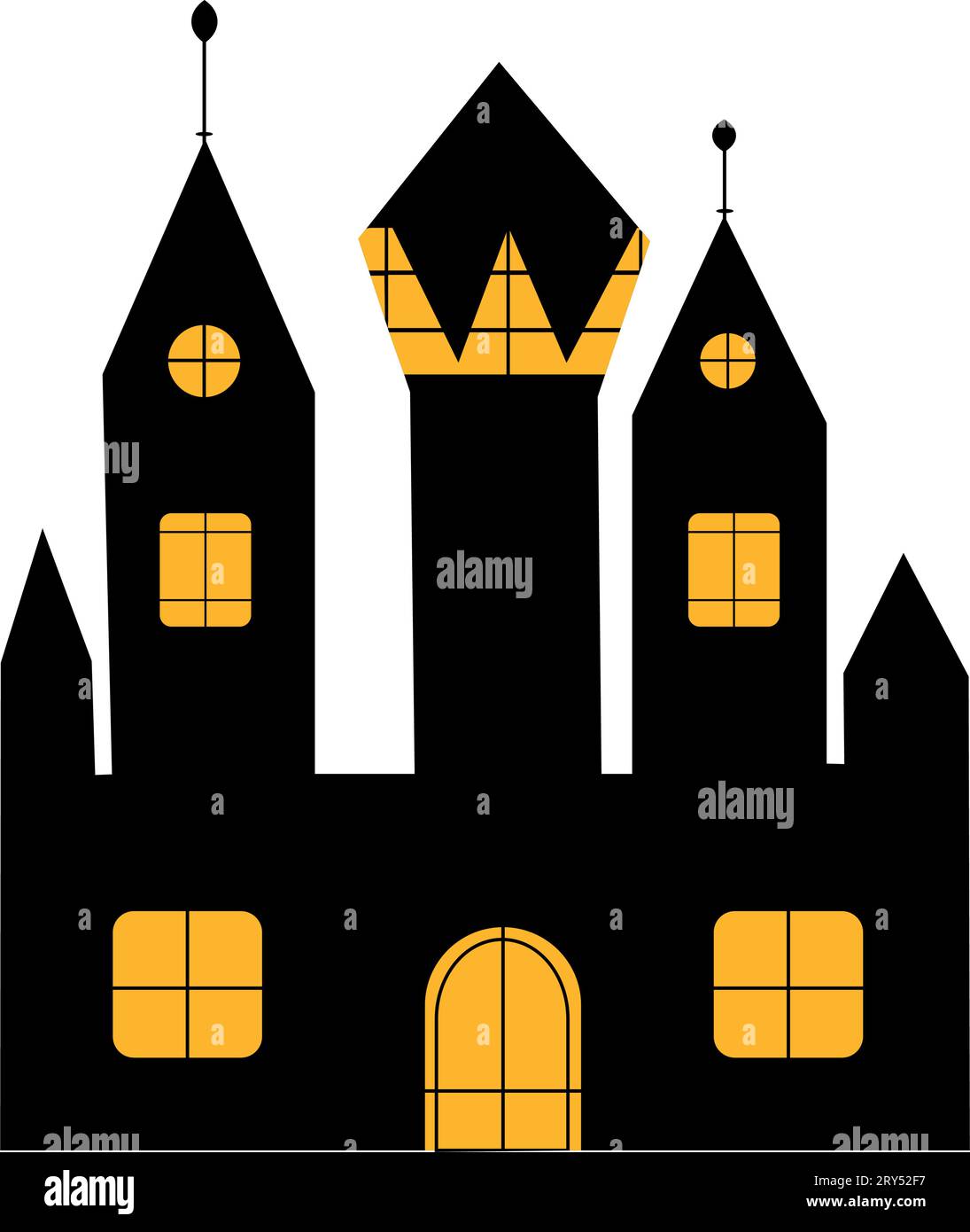 halloween castle spooky design Stock Vector Image & Art - Alamy