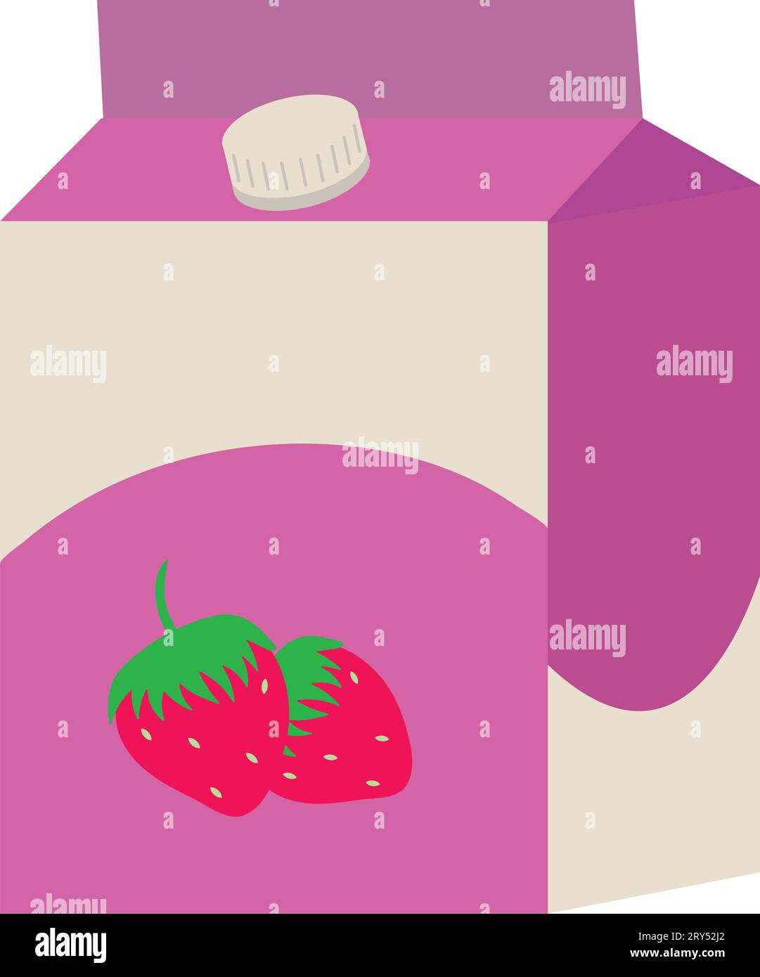 tetra pack box of strawberry Stock Vector Image & Art - Alamy