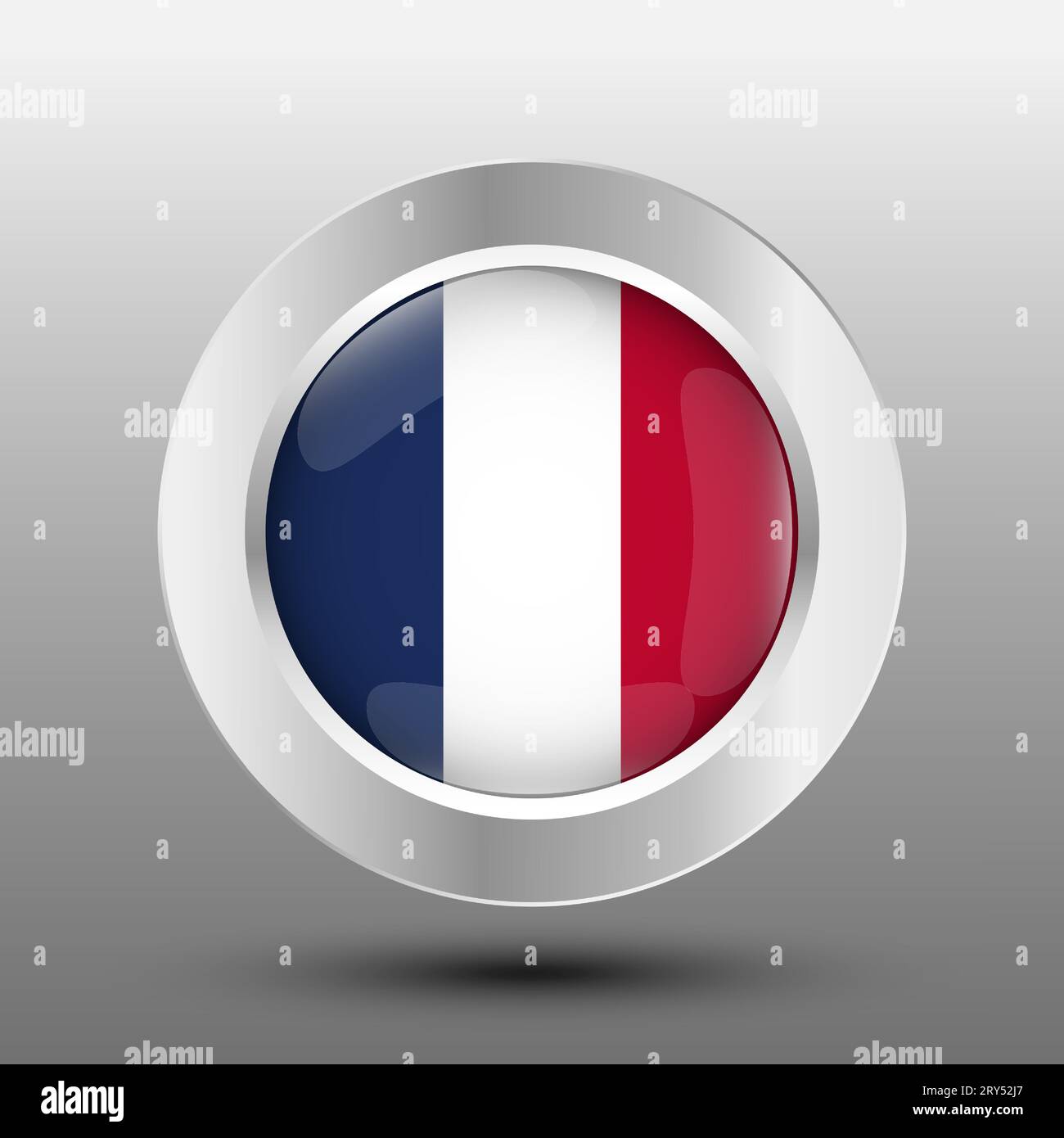 Badge flag france 3d Stock Vector Images - Alamy