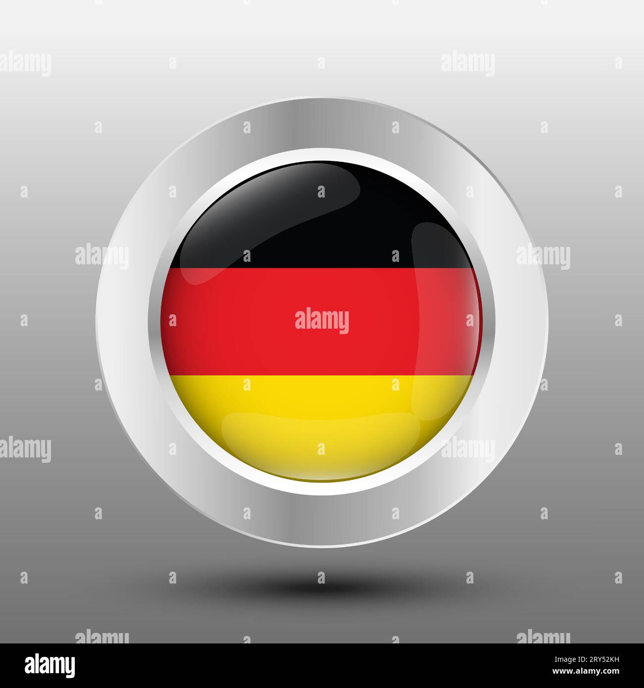 Germany round flag metal button background Stock Vector Image & Art - Alamy