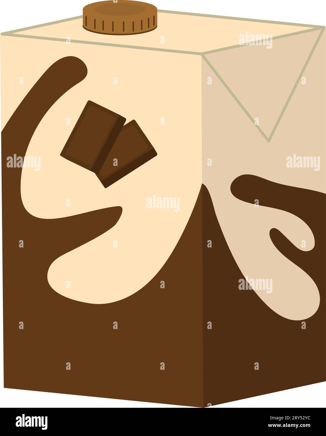 tetra pack box with chocolte Stock Vector Image & Art - Alamy