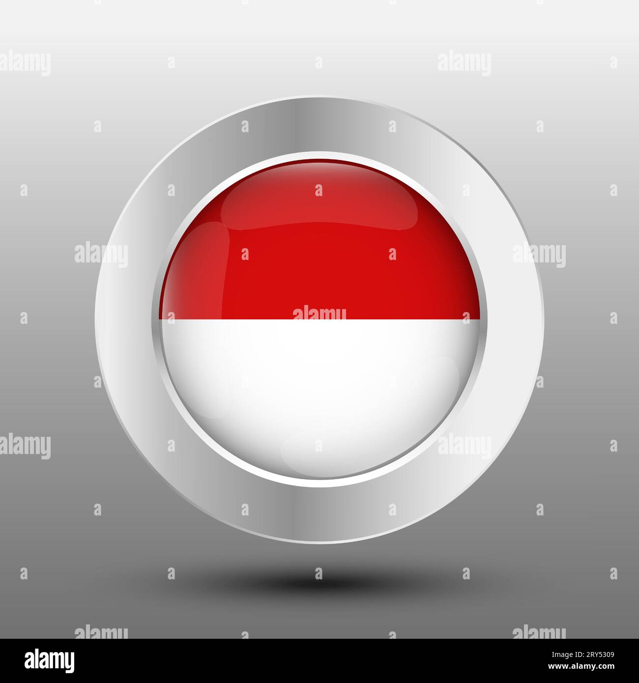 Indonesia round flag metal button background Stock Vector Image & Art ...