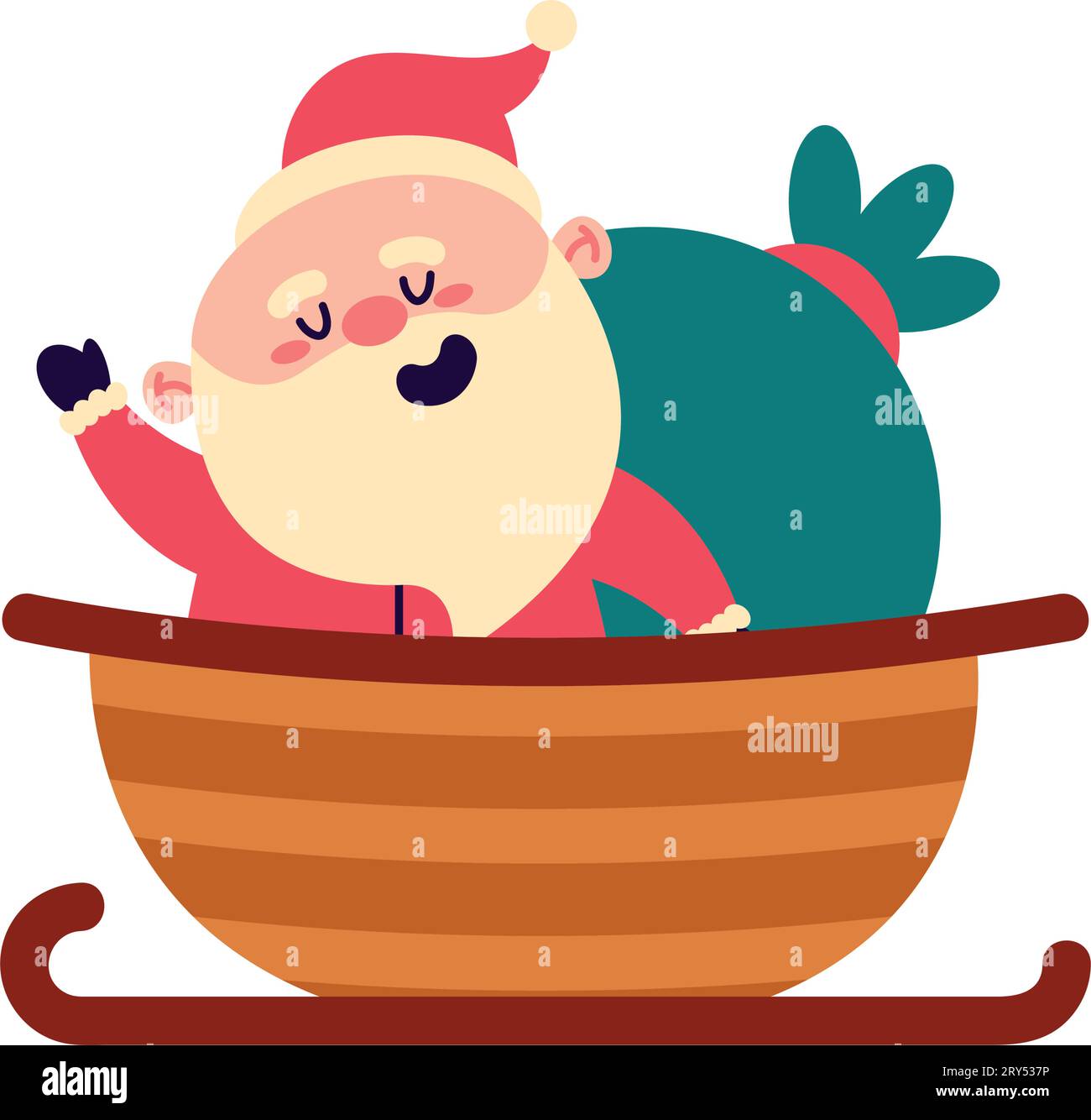 santa claus in his sleigh vector isolated Stock Vector Image & Art - Alamy