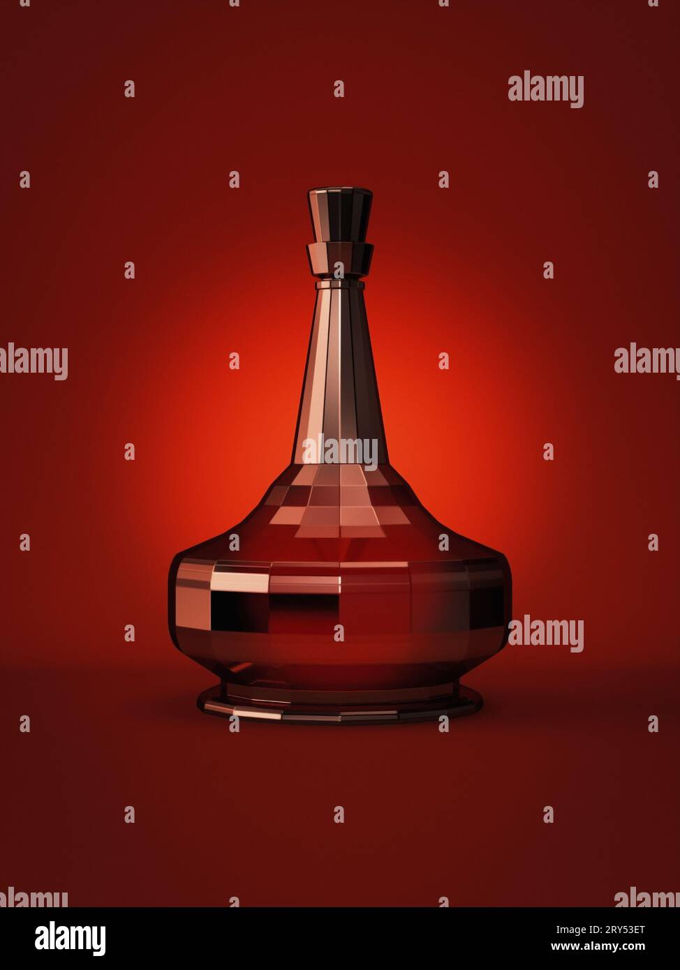 Clear and yellow glass bottle for liquor; sauce or elixir with lights ...