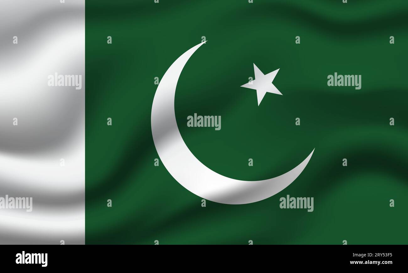 pakistan national flag 3d waving banner background Stock Vector Image ...