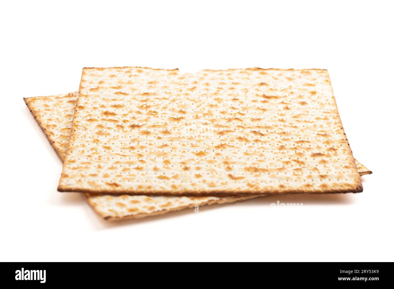 Pieces of Matzah Unleavened Bread on a White Background Stock Photo - Alamy