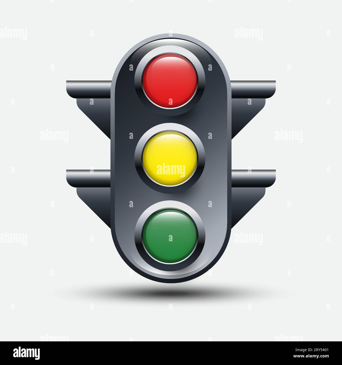 illustration of 3d traffic light isolated on white background Stock ...