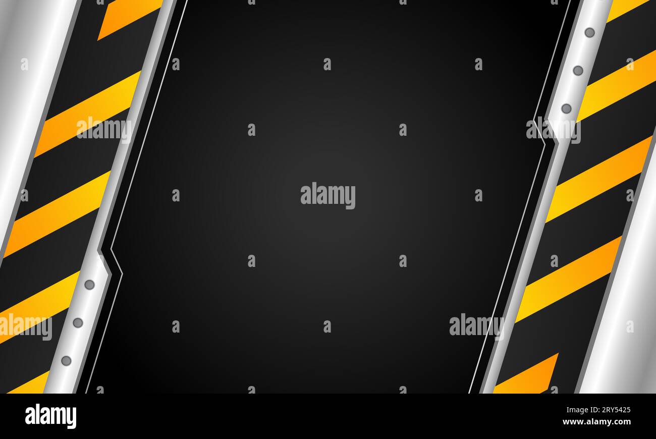 illustration of contruction warning sign background with copy space ...