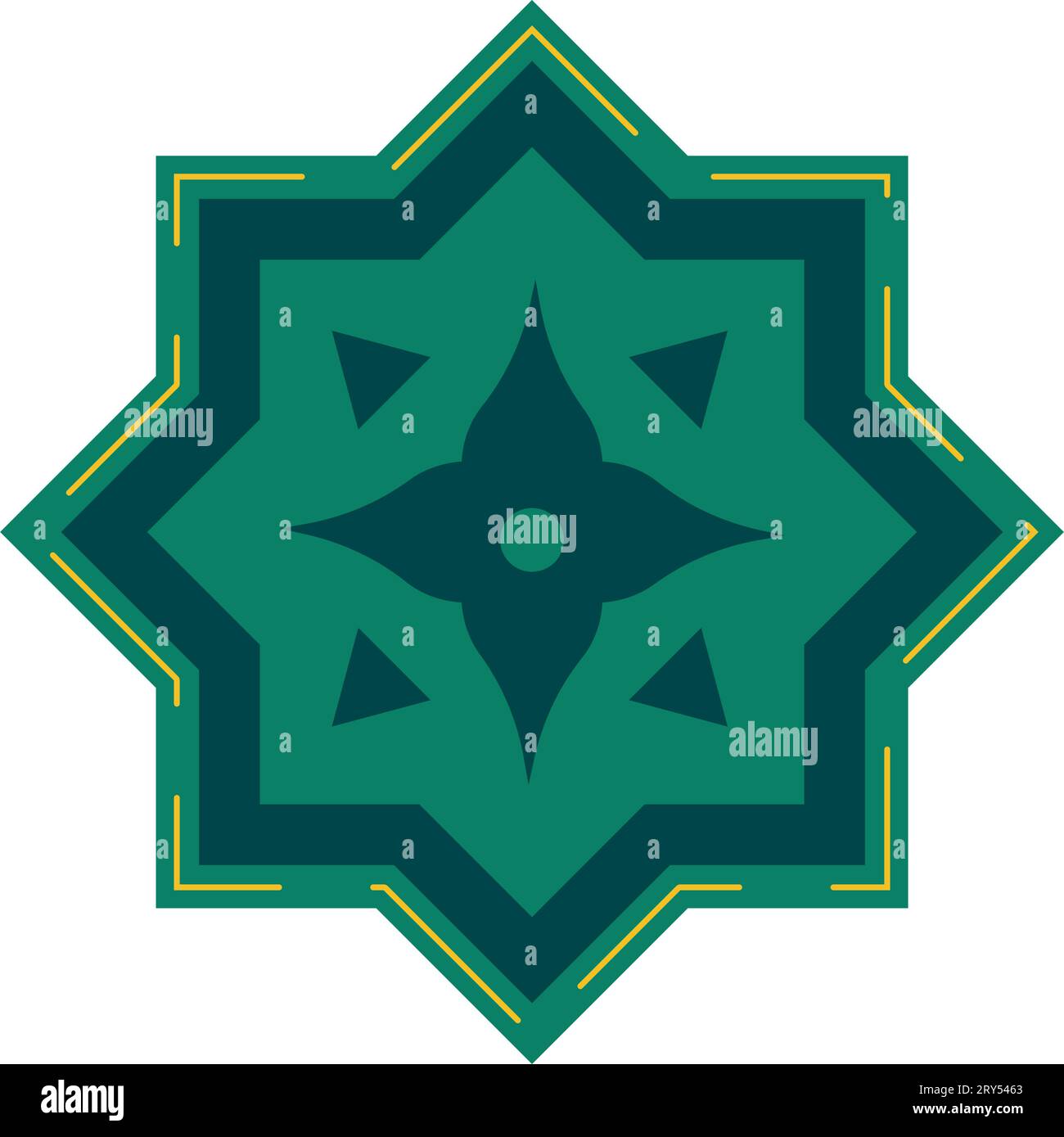 islamic star green Stock Vector Image & Art - Alamy