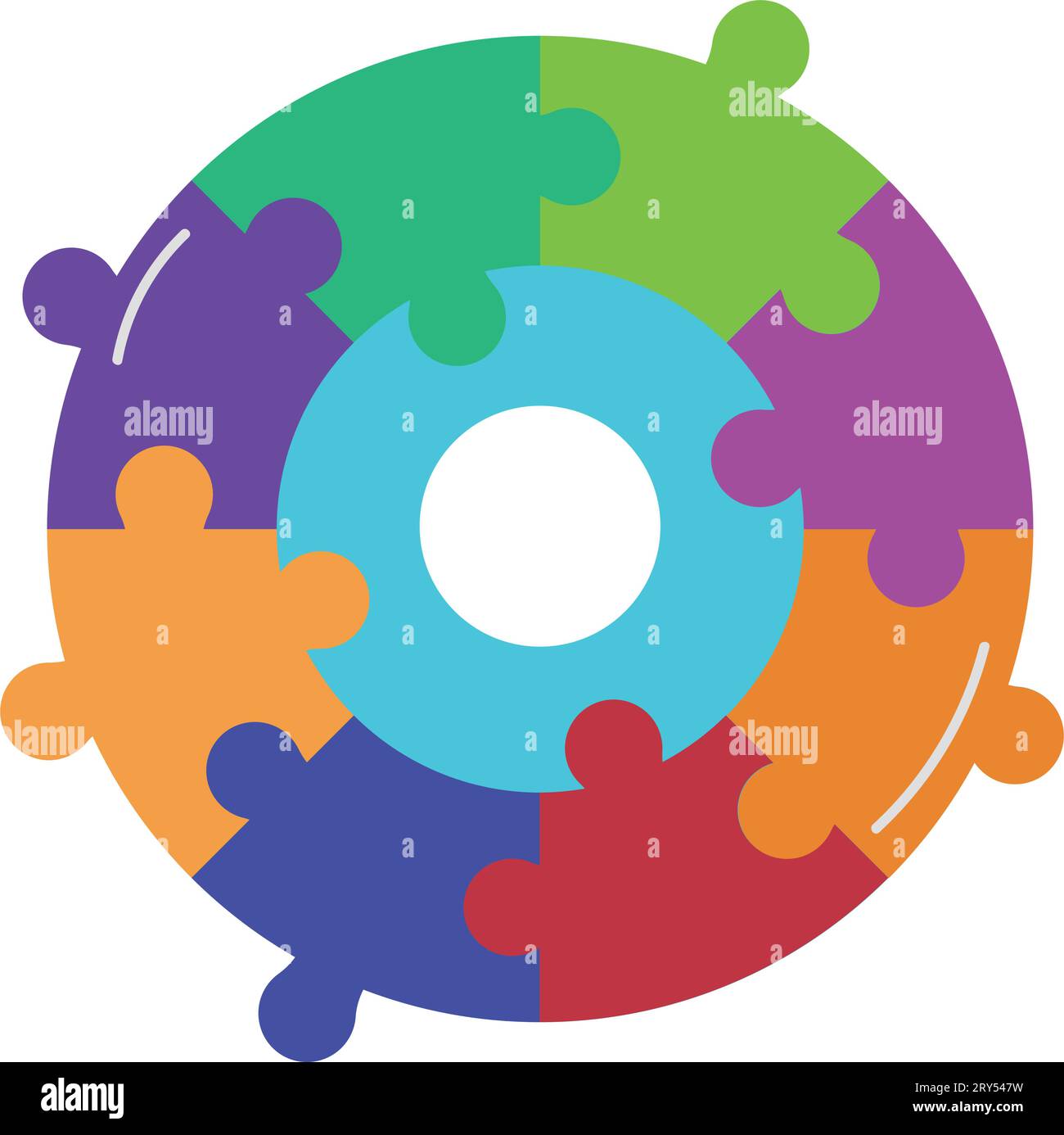 puzzle pieces multi color Stock Vector Image & Art - Alamy