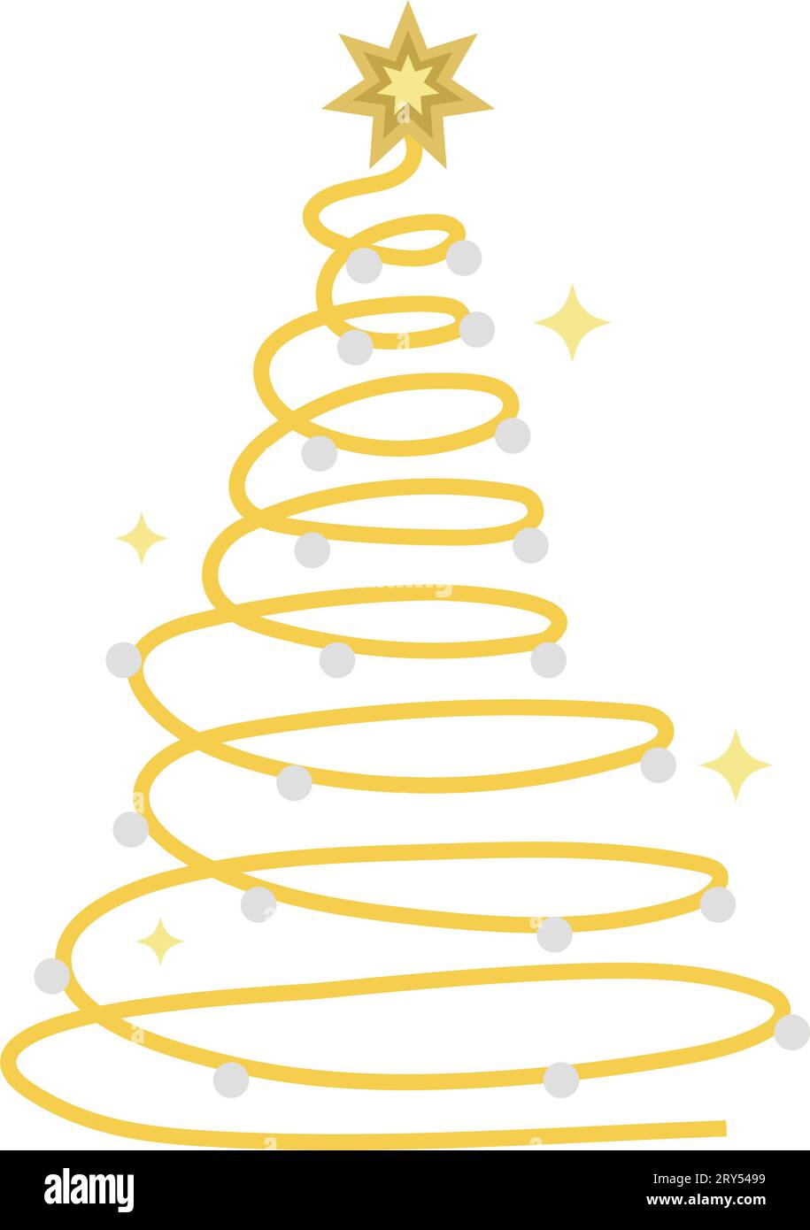 christmas golden tree with star Stock Vector Image & Art - Alamy