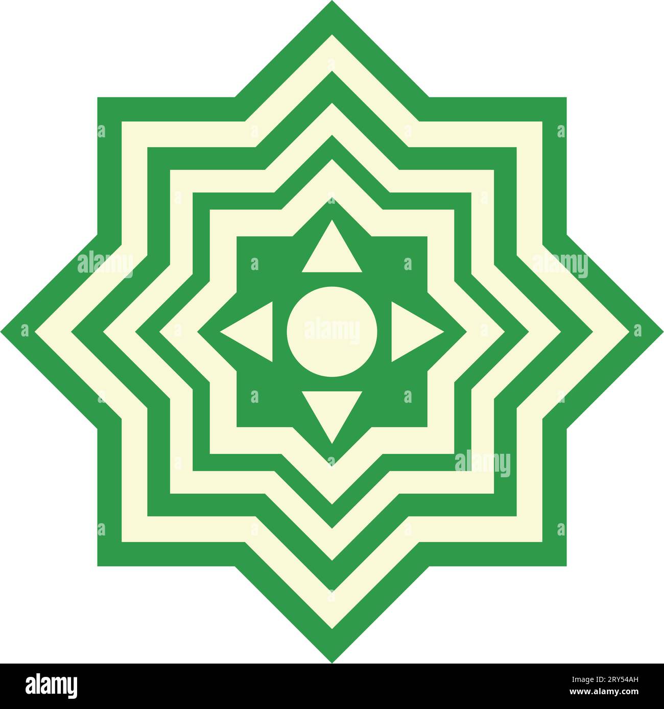 islamic star green illustration Stock Vector Image & Art - Alamy
