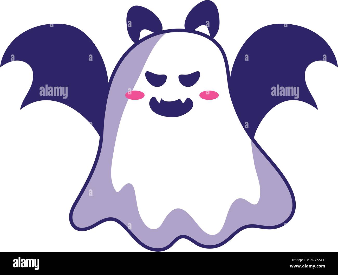 Seamless halloween kawaii cartoon Cut Out Stock Images & Pictures - Alamy