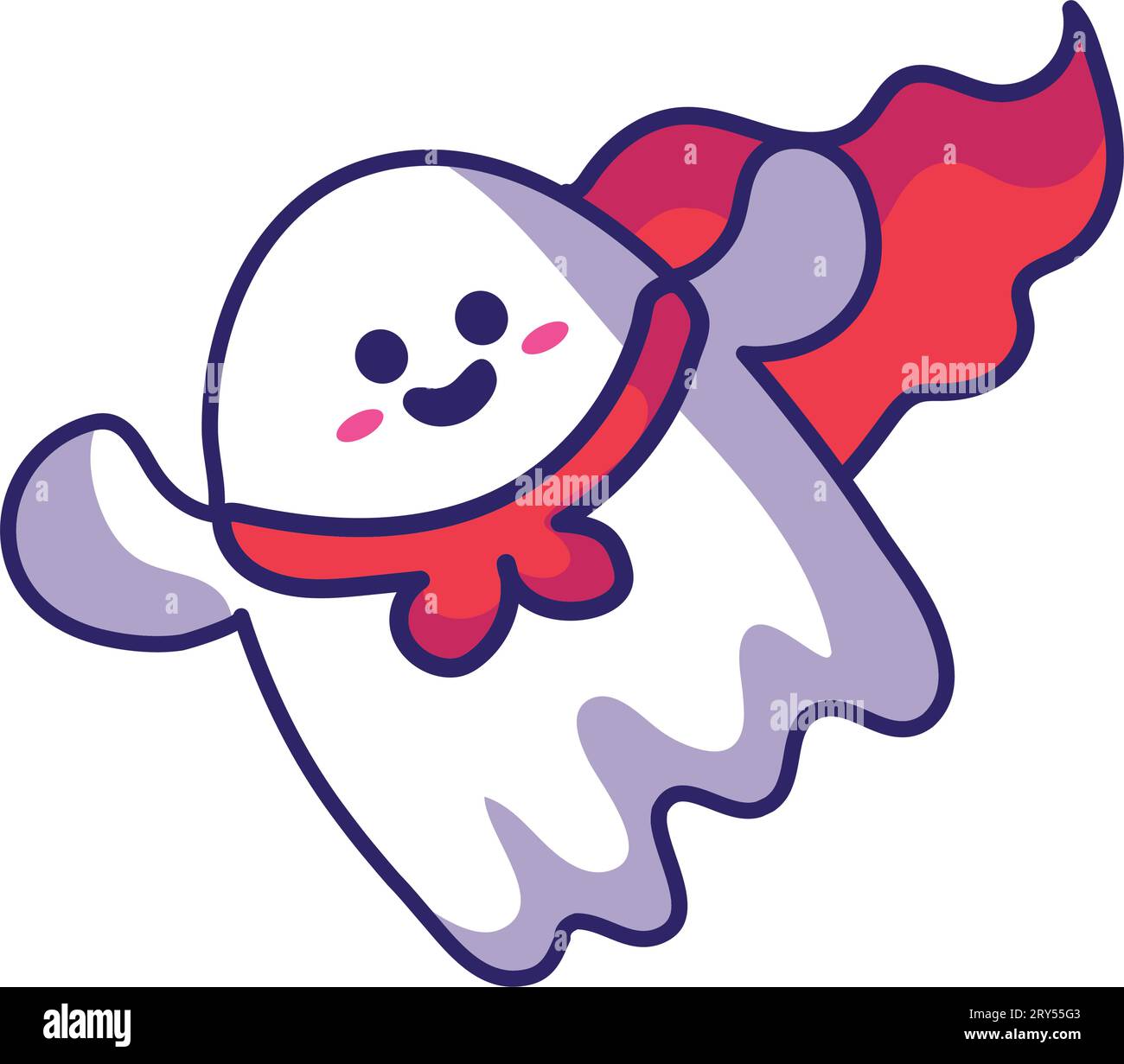 halloween kawaii ghost flying Stock Vector Image & Art - Alamy