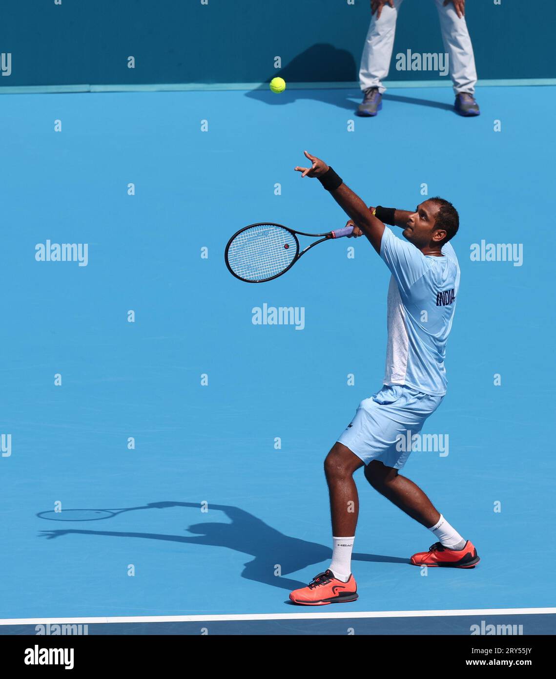 Hangzhou, China. 29th Sep, 2023. TENNIS Men's Doubles final, Ramkumar ...