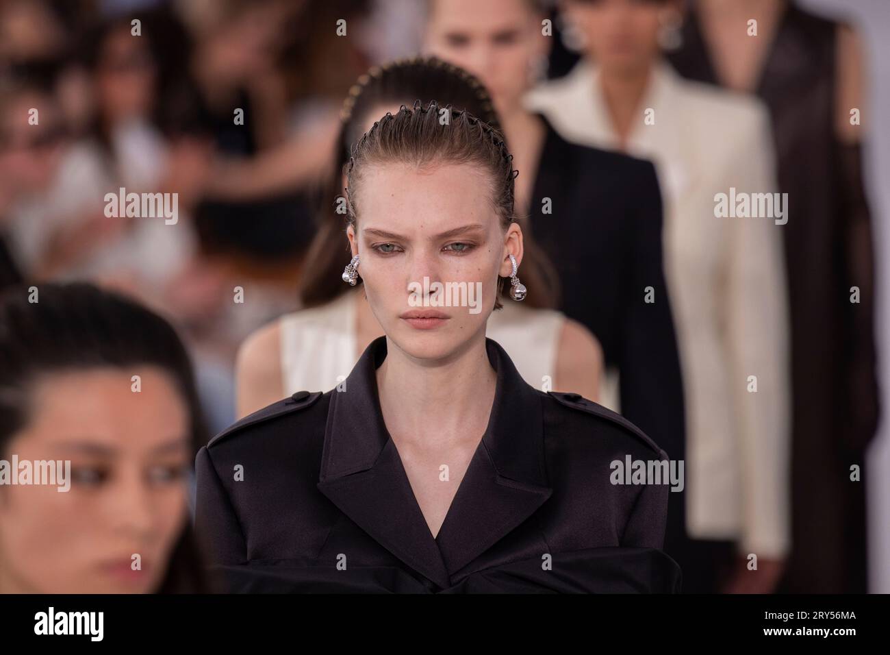 Models wear creations for the Givenchy Spring/Summer 2024 womenswear ...