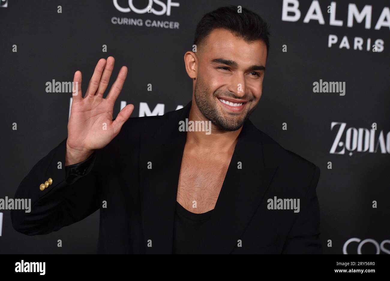 Sam Asghari arrives at the Zodiac Ball, Thursday, Sept. 28, 2023, at ...
