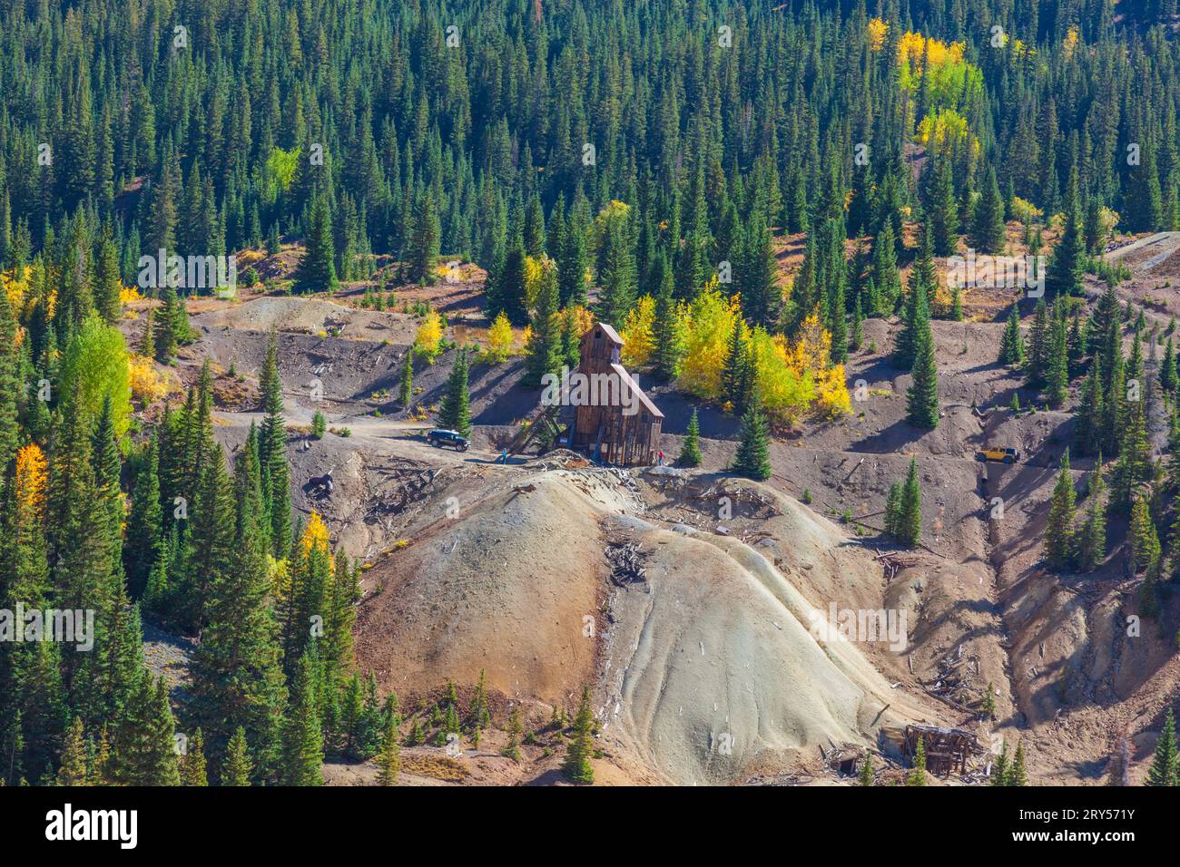 Autumn color along the Million Dollar Highway (US 550) portion of the ...