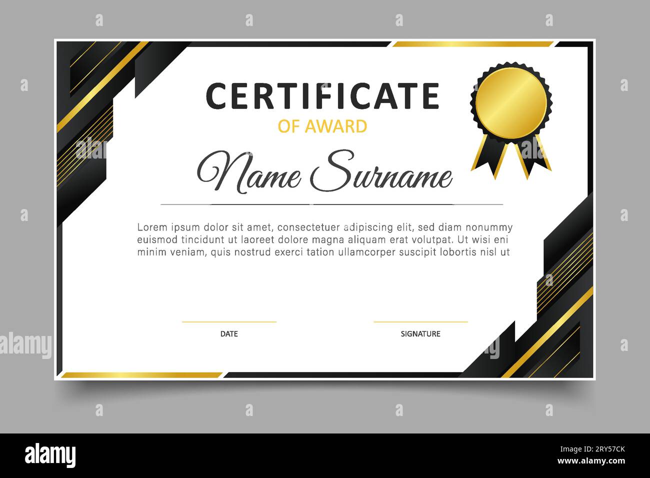 modern gradient luxury certificate business template design Stock ...