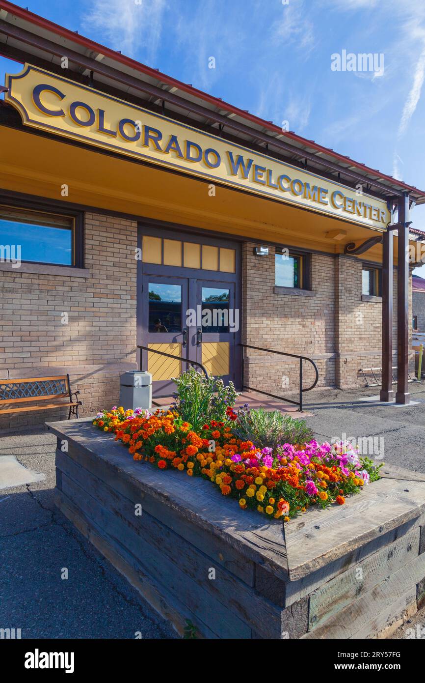 Colorado Welcome Center and Train Depot at Alamosa, Colorado. Scenic ...