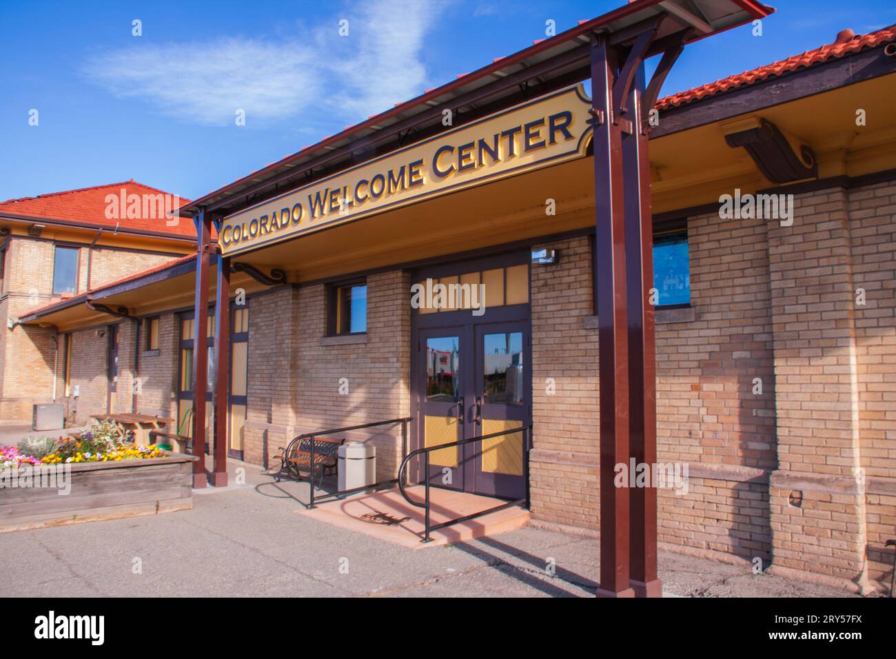Colorado Welcome Center and Train Depot at Alamosa, Colorado. Scenic ...