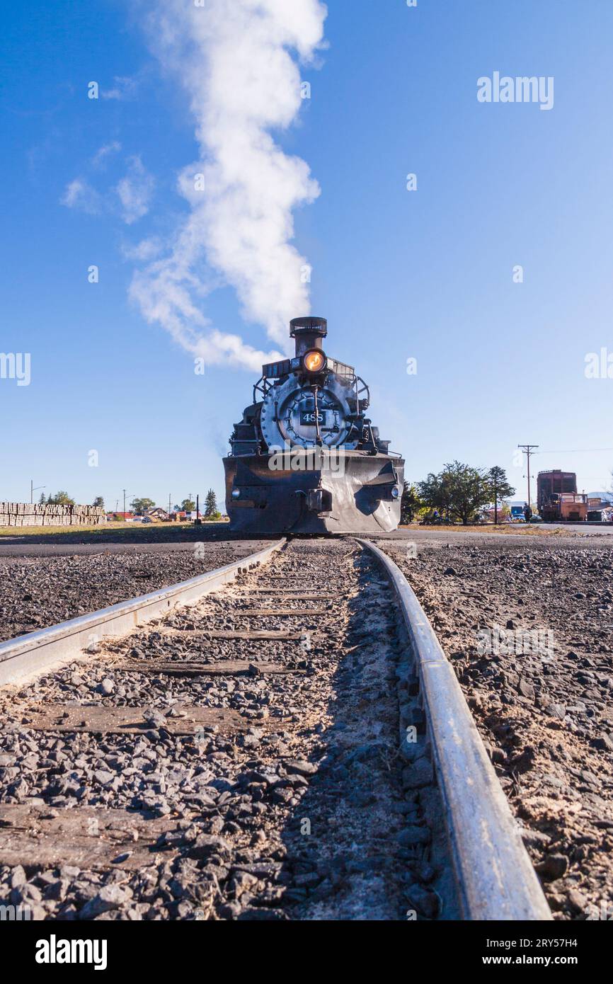 Steam Engine trains and railroad equipment at Cumbres and Toltec Narrow ...