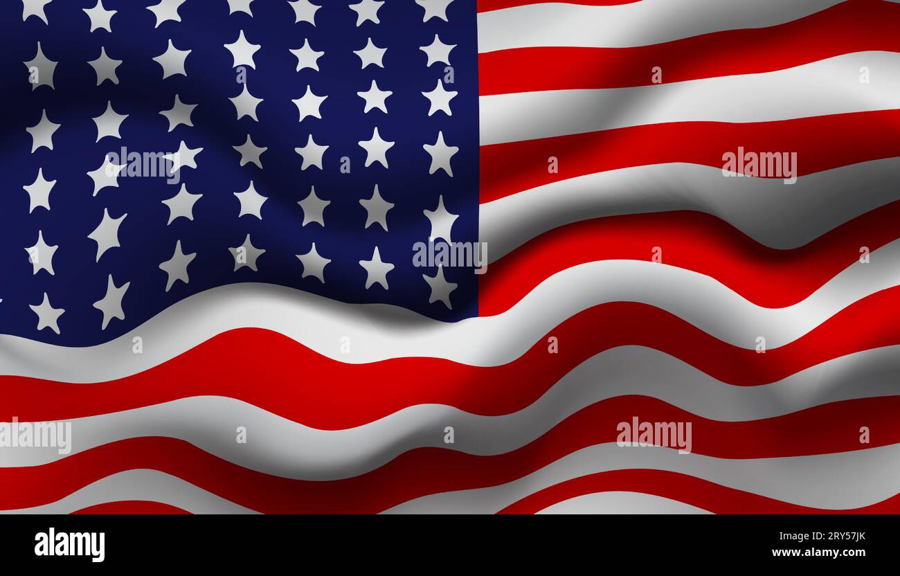 usa national flag wave background Stock Vector Image & Art - Alamy