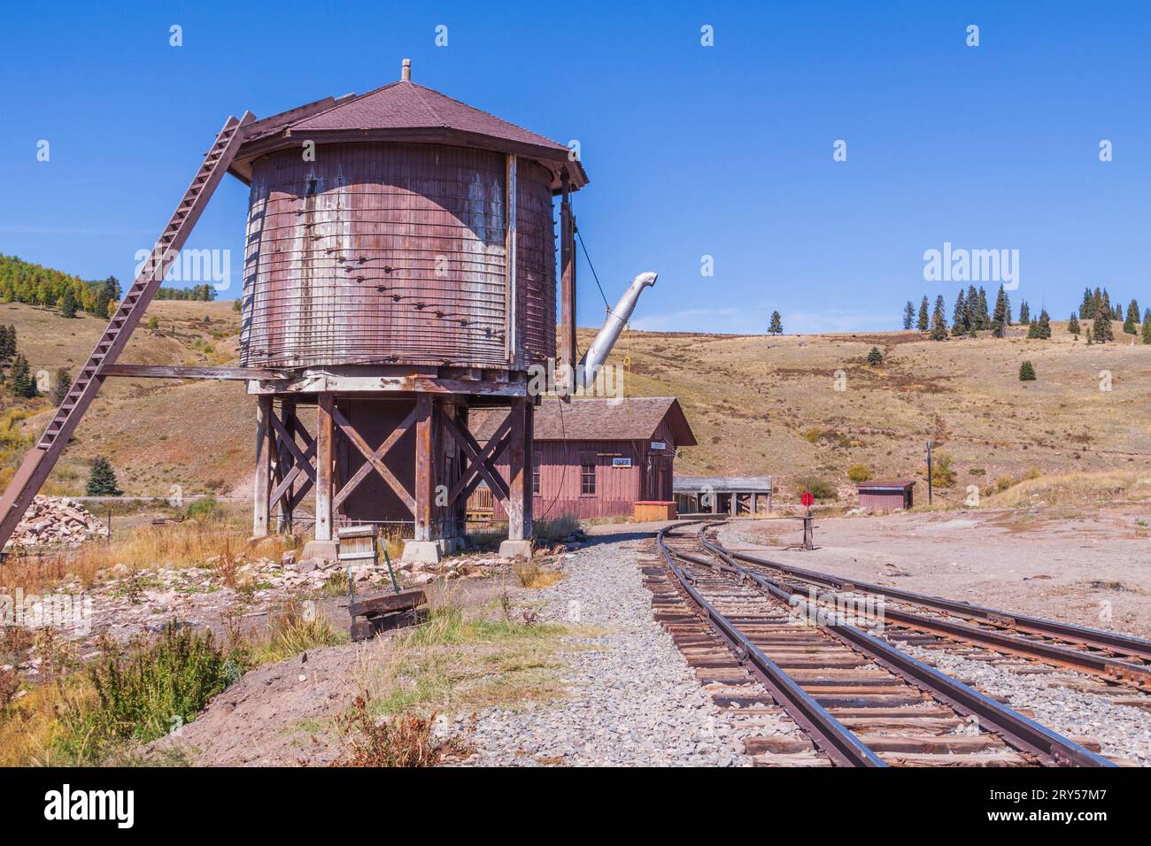 Lunch stop at Osier, Colorado, on the Cumbres and Toltec Narrow Gauge ...