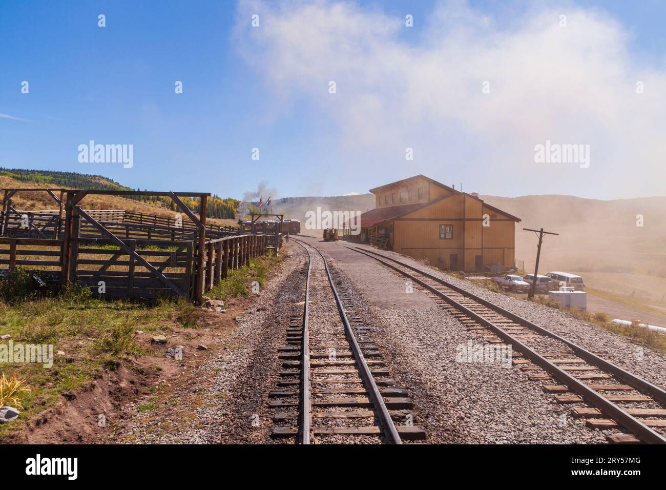 Lunch stop at Osier, Colorado, on the Cumbres and Toltec Narrow Gauge ...