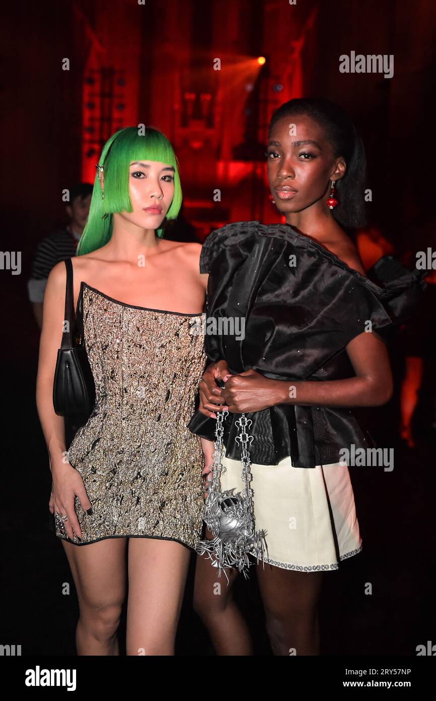 Paris, France. 28th Sep, 2023. Ally Space (L) poses for a photo with ...