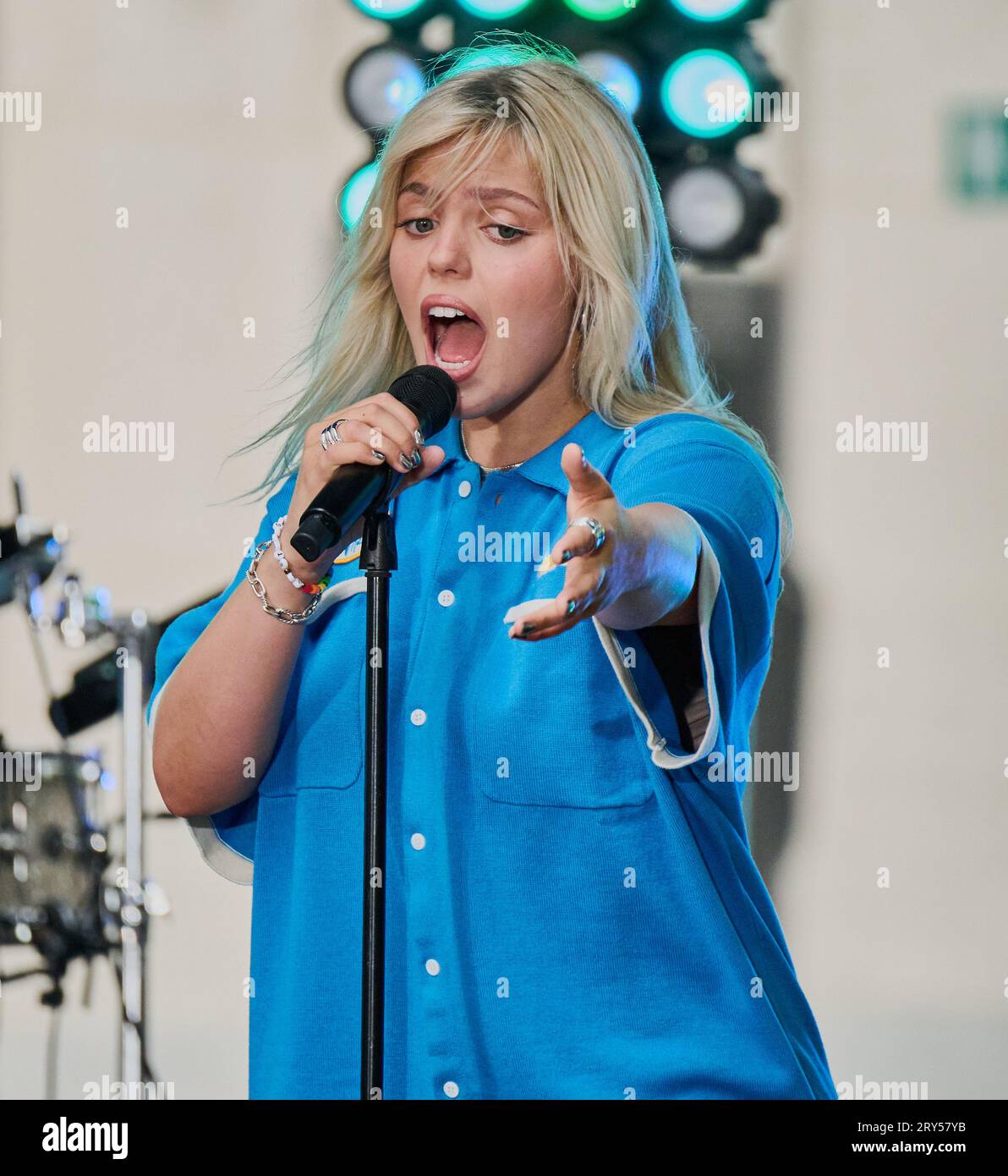 NEW YORK, NY, USA - JULY 28, 2023: Reneé Rapp Performs on NBC's "Today ...