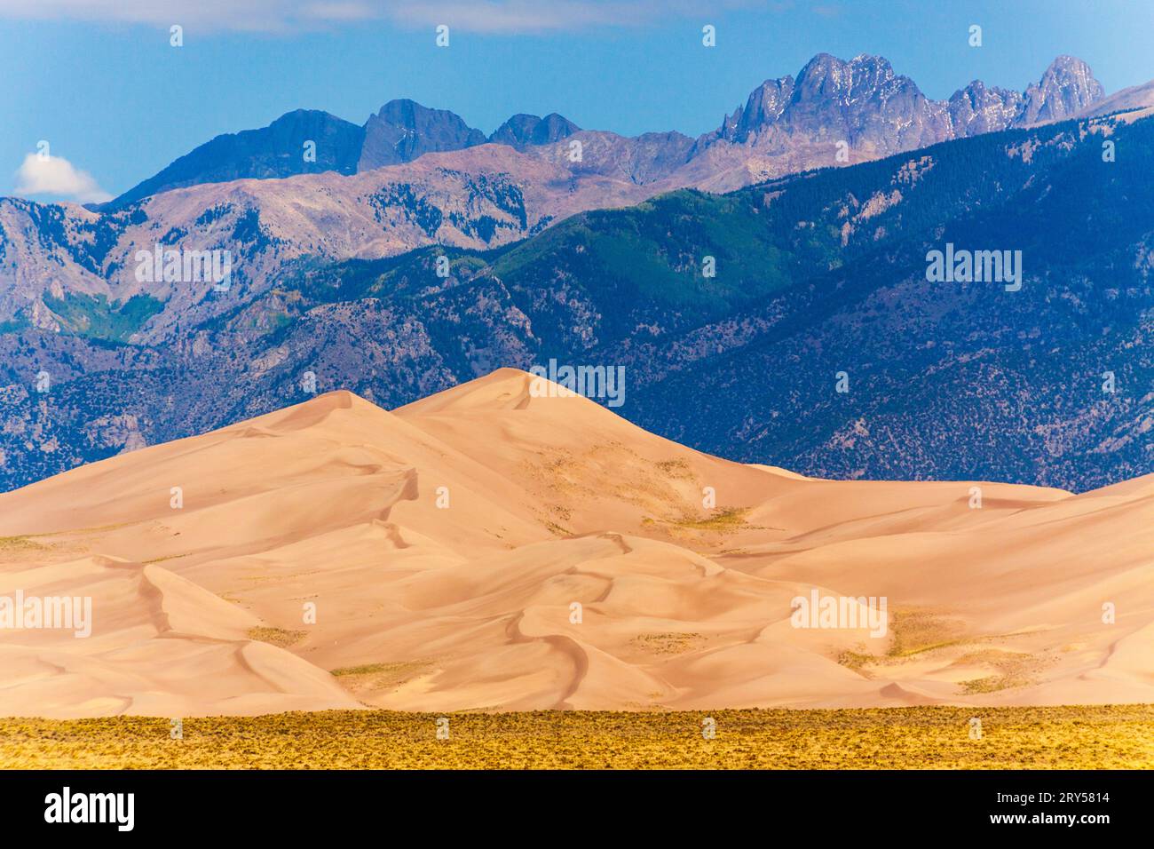 Great Sand Dunes National Park in Colorado with the Sangre de Cristo ...