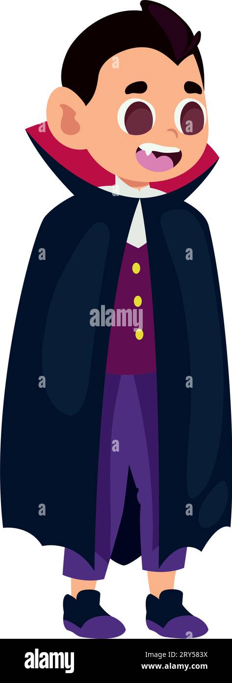 halloween disguised dracula boy Stock Vector Image & Art - Alamy