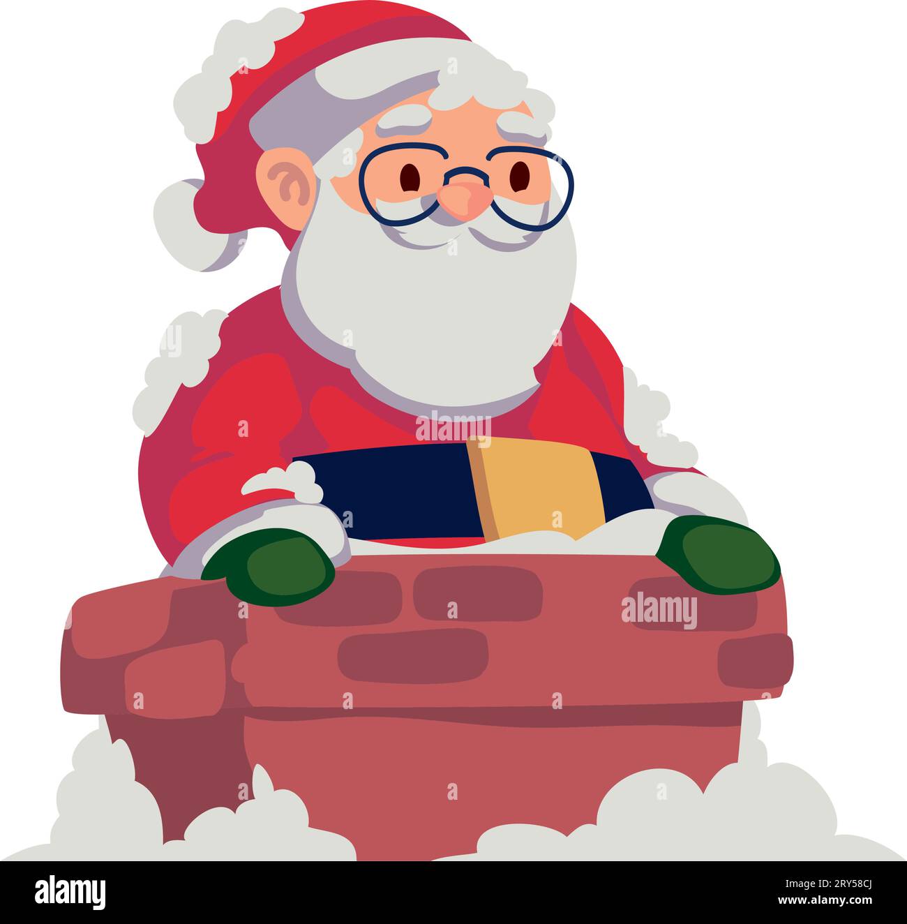 santa claus in chimney Stock Vector Image & Art - Alamy