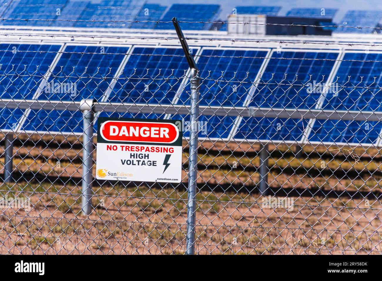 Solar Energy Farm near Alamosa, Colorado Stock Photo - Alamy