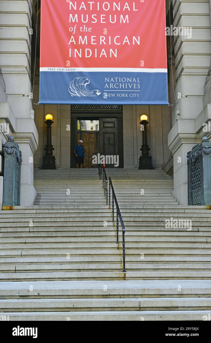The exterior of the National Museum of the American Indian, downtown ...